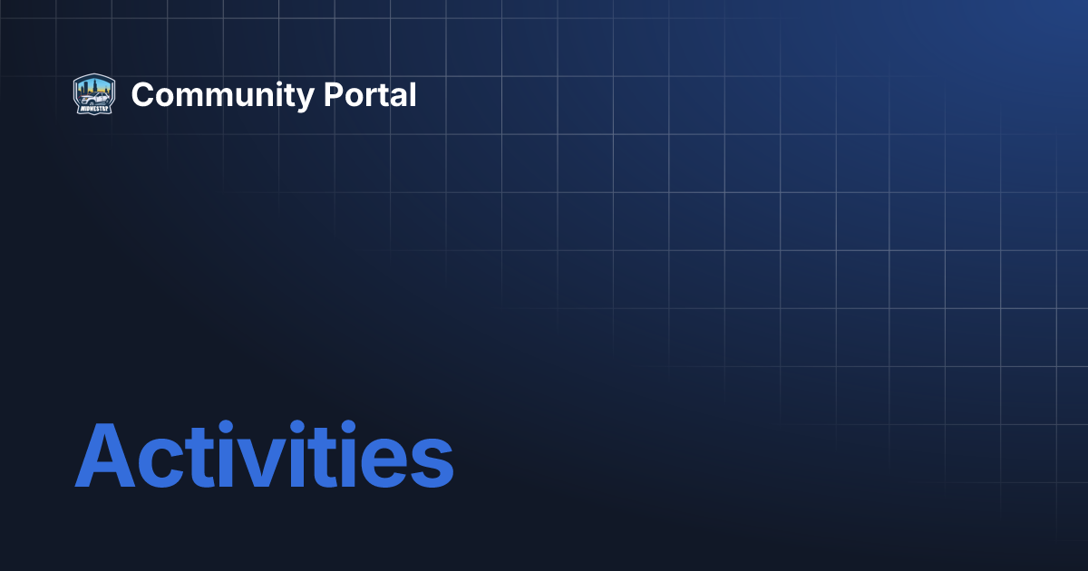 Activities | Support Portal