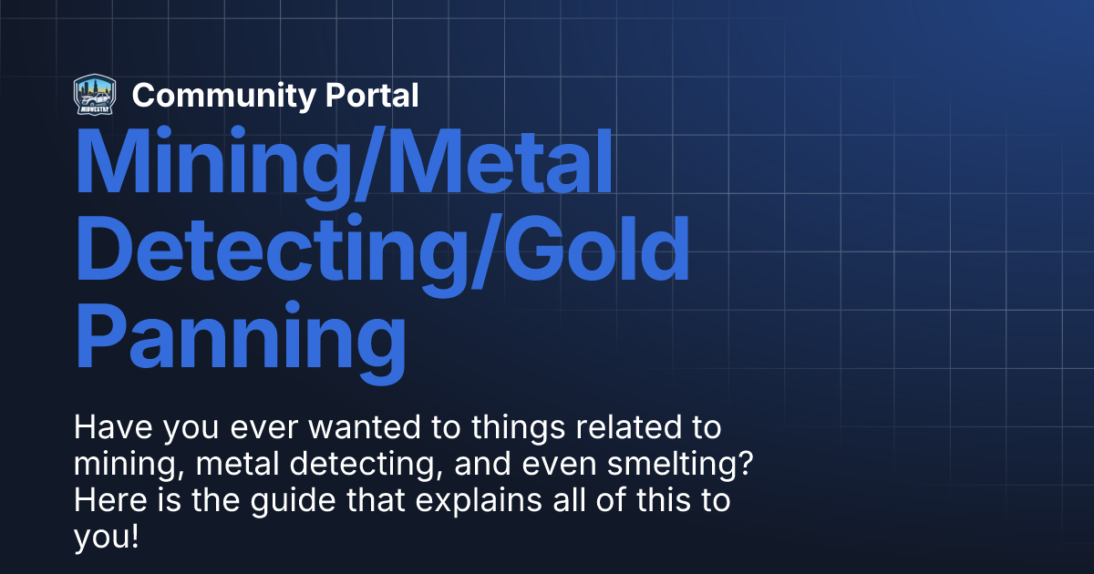 Mining/Metal Detecting/Gold Panning | Support Portal